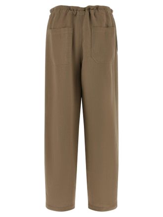Brunello Cucinelli Tailored Track Viscose-Linen Trousers - Taupe