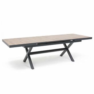 Oviala Table extensible 10 places en aluminium et c&eacute;ramique - Tivoli