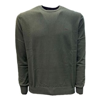 Harmont & Blaine Homme, Pulls, Vert, Taille: M Pull vert à col rond pour homme avec logo - XXL