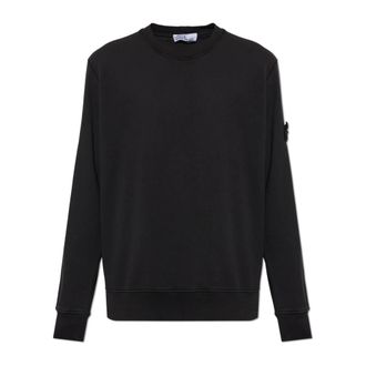 Stone Island Homme, Sweatshirts et sweats &agrave; capuche, Noir, Taille: S SweaT-shirt avec &eacute;cusson logo