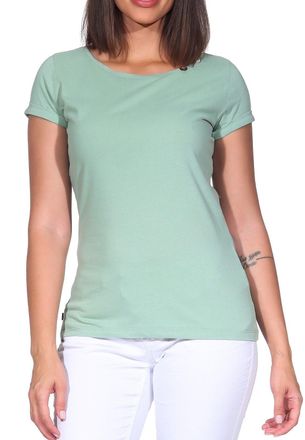Ragwear Damen T-Shirt Kurzarmshirt Basic Freizeitshirt Fllorah GOTS 2521-10012 Mint (5044) XXL