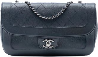 Chanel Hobo Bags - CC Diamond Stitch Caviar Flap - Gr. unisize - in Blau - f&uuml;r Damen