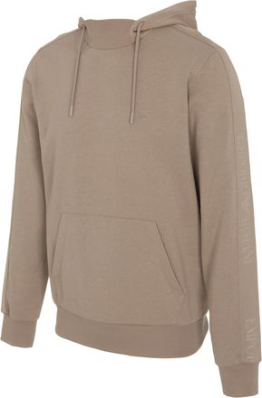 Emporio Armani Herren Basic Terry Hoodie Sweatshirt Kapuzenpullover, braun, M