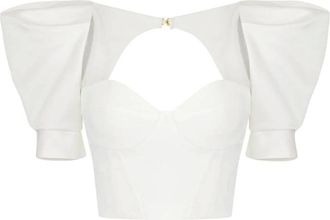 Elisabetta Franchi Damen, Blusen & Hemden, Wei&szlig;, MGr&ouml;&szlig;e