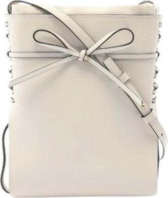 Loewe Sac bandouli&egrave;re en cuir Ikebana Pre-owned - Femme - Pre-owned - Beige - Taille: ONE Size