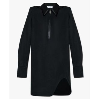 The Attico Schwarzes Mini Hemdkleid mit Rei&szlig;verschluss - - Dresses - Damen - Schwarzk - S