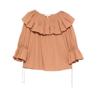 Chlo&eacute; Blouse &agrave; volants - Femme - Blouses et Chemises - Brun - Taille: 36 FR