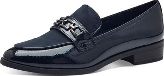 Marco Tozzi Damen Loafer ohne Absatz Flach Elegant, Blau (Navy Patent C.), 40 EU
