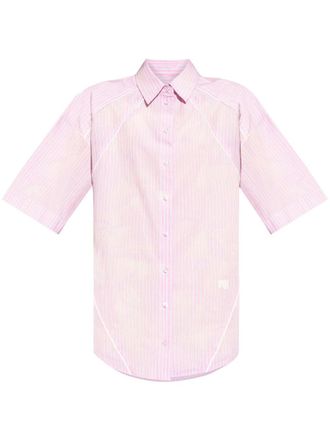 Alexander Wang robe &agrave; logo brod&eacute; - Rose