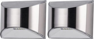 DOITOOL Solar Wandleuchten Für Außen 2 Stück Wasserdichte Gartenleuchten Mit Solarenergie Edelstahlgehäuse Ideal Für Terrasse Einfahrt Und Hofbeleuchtung