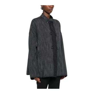 Emporio Armani Zweireihiger Jackett mit Struktur - - Jackets - Damen - Blau - M