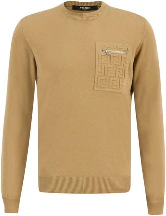 Fendi Herren, Strickwaren, Braun, XLGr&ouml;&szlig;e