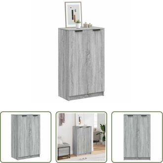 vidaXL vidaXL Schuhablage - Schuhschrank Grau Sonoma 59x35x100 cm Holzwerkstoff