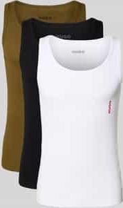 HUGO BOSS Tanktop mit Label-Print im 3er-Pack