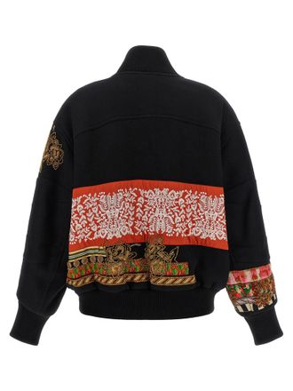 Dries Van Noten Embroidered Wool Blend Jacket - Black