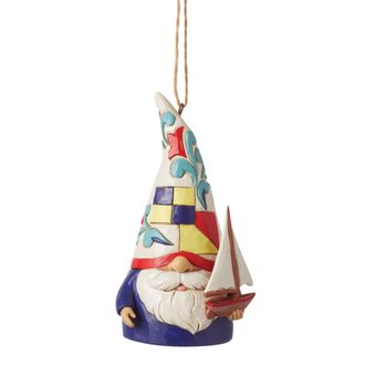 Enesco Jim Shore Heartwood Creek K&uuml;stenzwerg mit Segelboot, h&auml;ngende Ornamente, 10,4 cm, mehrfarbig