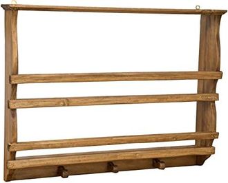 Biscottini International Wandregal aus Holz 85,5 x 15 x 65,5 cm | Küchenregal für die Wand, natürliches Finish | Wandregal Made in Italy