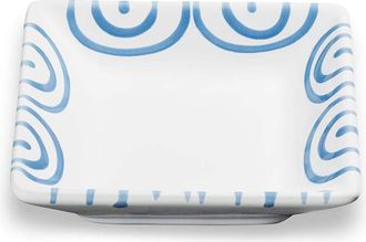 Gmundner Keramik Snackschale Gr&ouml;sse: l= 11 cm x b= 11 cm x h= 2.8 cm Blaugeflammt Geschirr, handgemacht in &Ouml;sterreich