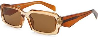 Generic Lunettes De Soleil Carr&eacute;es &Agrave; Petite Monture For Femme, Id&eacute;ales For Les Photos De Vacances Et Les Activit&eacute;s Sportives De Plein Air For Hommes.(Brown)