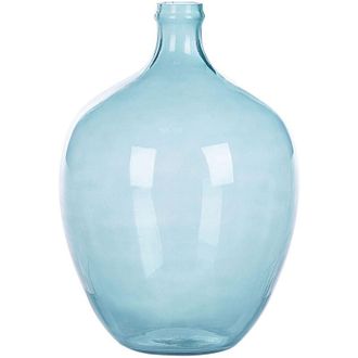 Beliani Blumenvase ROTI Glas 39 cm Hellblau
