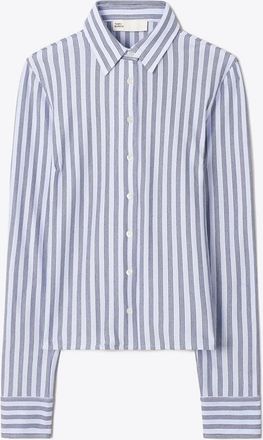Tory Burch Gestreiftes Poloshirt aus Baumwoll-Piqu&eacute;
