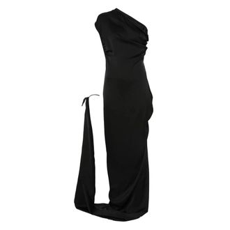 Vivienne Westwood Schwarzes One-Shoulder-Kleid mit seitlichem Schlitz und Drapierung - - Dresses - Damen - Schwarzk - M