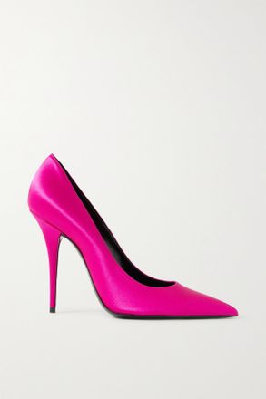 Saint Laurent Escarpins En Satin Instinct - Rose