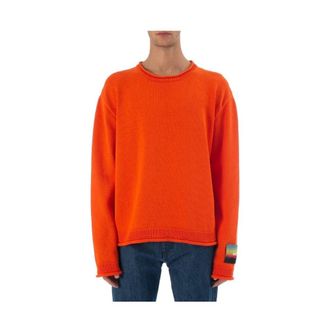 Msgm Oranges Baumwoll Herren T-shirt - - Knitwear - Herren - Rot - M