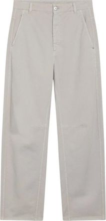 Brunello Cucinelli Femme, Pantalons, Beige, Taille: 38 FR Curved Soft Pantalons