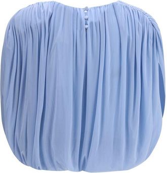 Magda Butrym Pleated Cupro Blouse - Blue