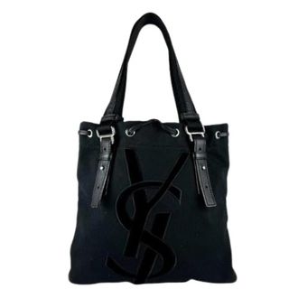Saint Laurent Pre-owned Vintage Canvas Tote Bag - - Pre-owned - Damen - Schwarzk - ONE SIZE