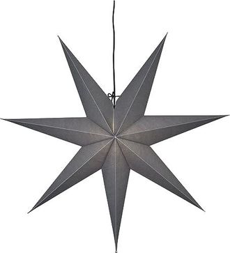 Eglo &Eacute;toile de No&euml;l Frozen, d&eacute;coration int&eacute;rieure en papier &agrave; suspendre, d&eacute;co lumineuse pour fen&ecirc;tre grise, lAvent 3D, murale salon, douille E14, 70 cm