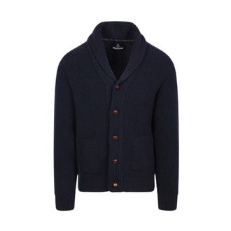 Barbour Hartland Woll Cardigan - - Knitwear - Herren - Blau - L