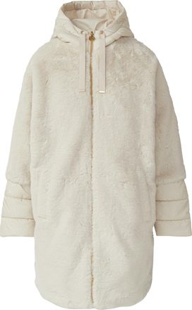 s.Oliver Gef&uuml;tterter Teddypl&uuml;sch-Mantel mit wattierten &Auml;rmeln