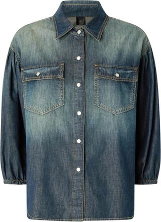 Pinko Pinko, Femme, Blouses et Chemises, Bleu, Taille: 40 FR Danae Camicia