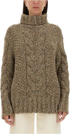 Kiton Femme, Pulls, Brun, Taille: 40 FR Maglia Collo Alto