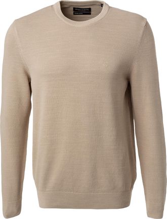 Marc O'Polo Herren Pullover beige unifarben