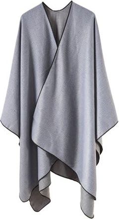 Generic Poncho Femme Hiver Chaud Chale Femme Hiver Chaud Cape Femme Effet enveloppant Ch&acirc;le Imprim&eacute; Doux Cardigan Double &Eacute;paisseur Tr&egrave;s