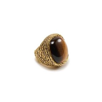 Aur&eacute;lie Bidermann Bague Miki oeil de tigre