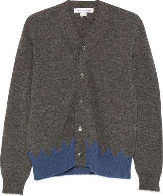 Comme Des Garçons cardigan à bordures contrastantes - Gris