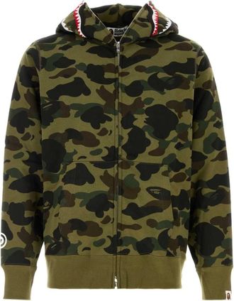 A Bathing Ape A Bathing APE - SweaT-shirt z rekinem 1st Camo - Homme - Sweatshirts et sweats &agrave; capuche - Vert - Taille: XL