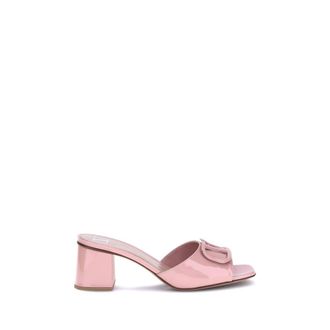 Valentino Garavani Femme, Chaussures, Rose, Taille: 38 1/2 EU Sandales VLogo Slide