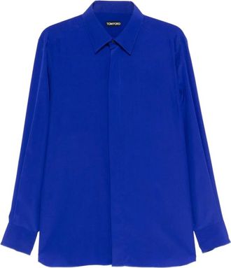 Tom Ford Homme, Chemises, Bleu, Taille: L Casual Chemises