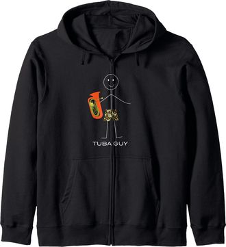 Whyitsme Design Lustiger Herren-Tuba-Guy, Jungen-Tuba-Spieler Kapuzenjacke