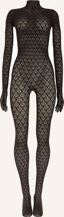 Wolford Hose Mermaid Net Catsuit braun