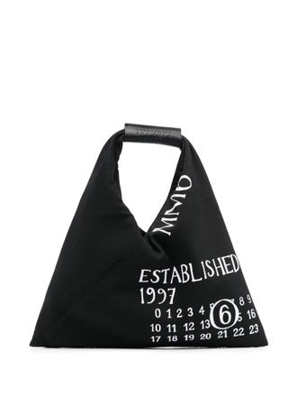 Maison Margiela sac cabas à motif numéro - Noir
