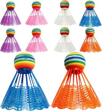 Generic Nylon-Badminton-Set in Regenbogenfarben, Sportzubeh&ouml;r f&uuml;r Spielplatz, Zuhause, Fitnessstudio, Balkon und Garten