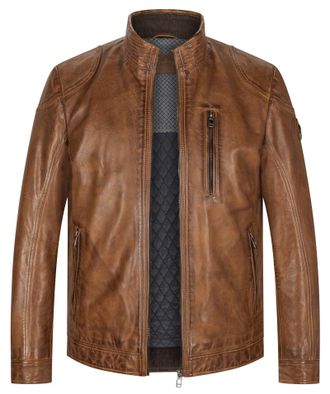 Milestone Pepino Herren Lederjacke (54, Cognac)
