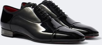 Christian Louboutin Schn&uuml;rschuhe Greggo Galvin aus Lackleder
