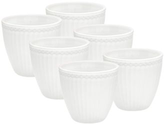 Green Gate Alice Latte Cup White 9cm Set6
